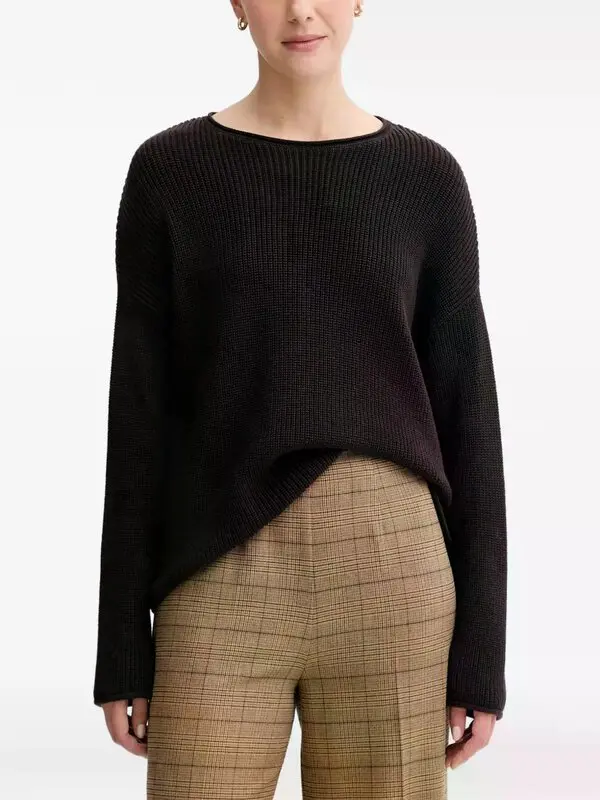 Marc O'polo Boat-neck Ribbed Knit Sweater
