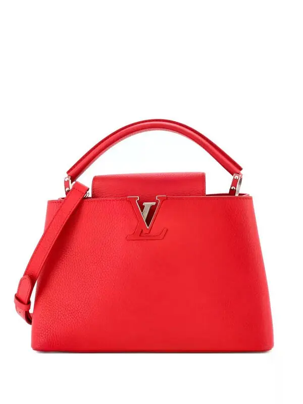 LOUIS VUITTON Capucines Pm Satchel Leather - Red