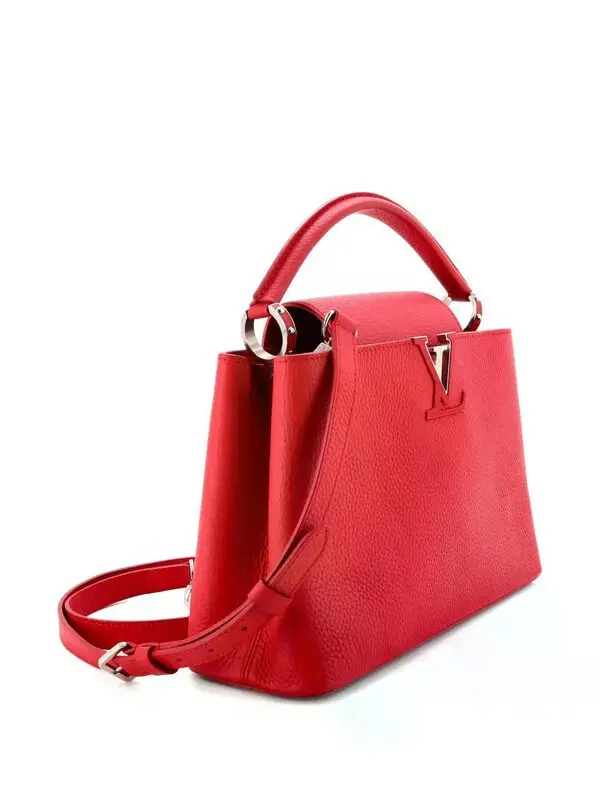 LOUIS VUITTON Capucines Pm Satchel Leather - Red