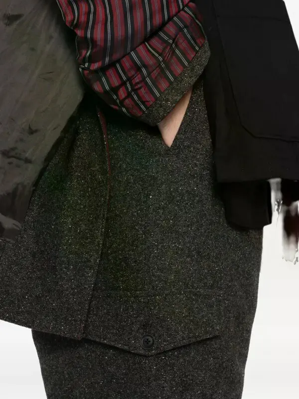 Yohji Yamamoto Tweed Side-pocket Trousers