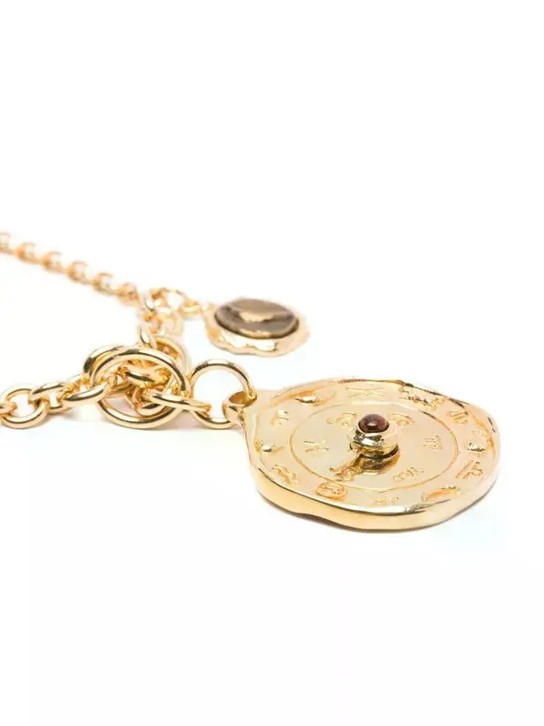 Chloé Coin Jasper Gem Charm Necklace
