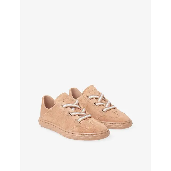 JIMMY CHOO Diamond Light Flex Suede Trainers - V Toffee Mix