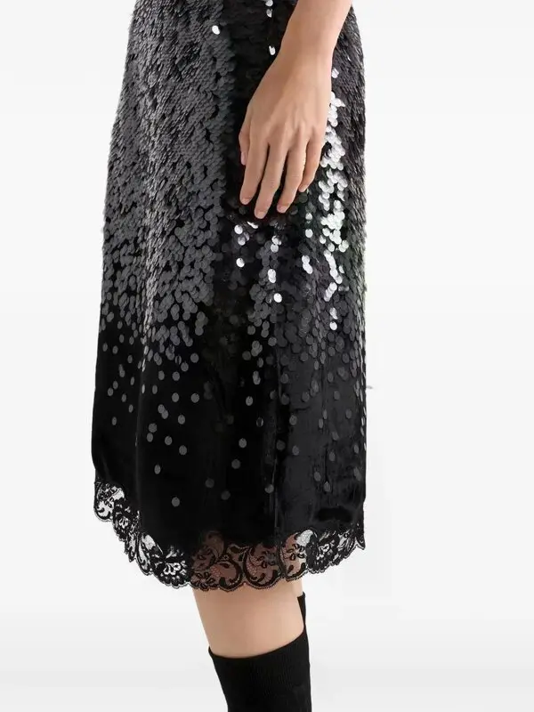 Prada Sequin-embellished Straight Skirt