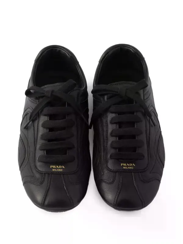 Prada Montecarlo Re-edition 2005 Nappa Leather Sneakers - Black
