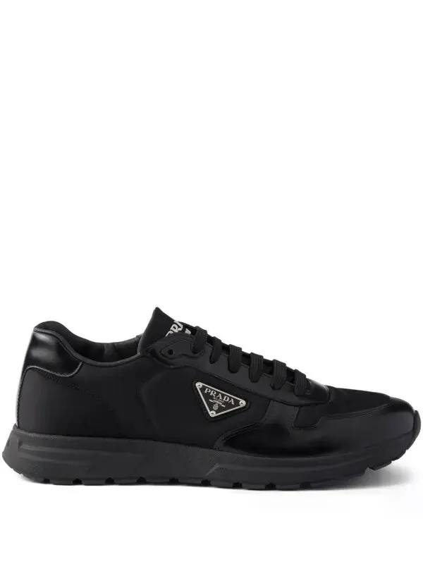 Prada Triangle-logo Sneakers - Black