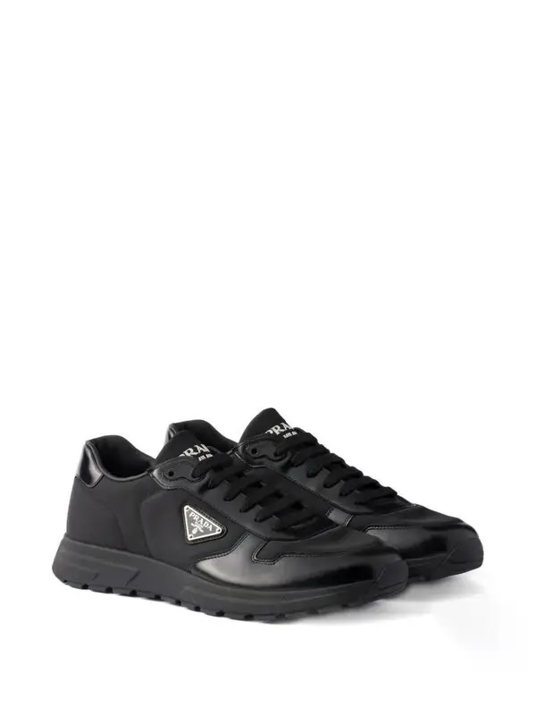 Prada Triangle-logo Sneakers - Black