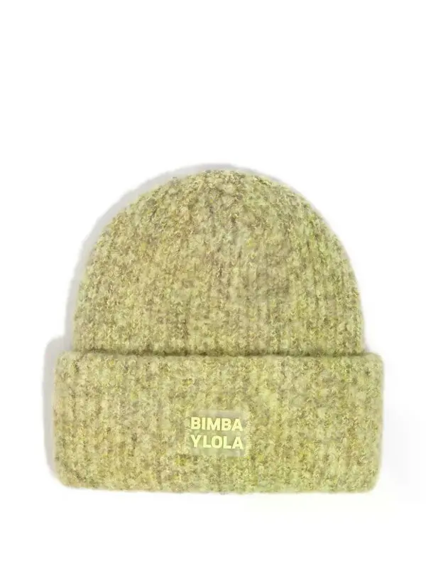Bimba Y Lola Logo-plaque Beanie - Green