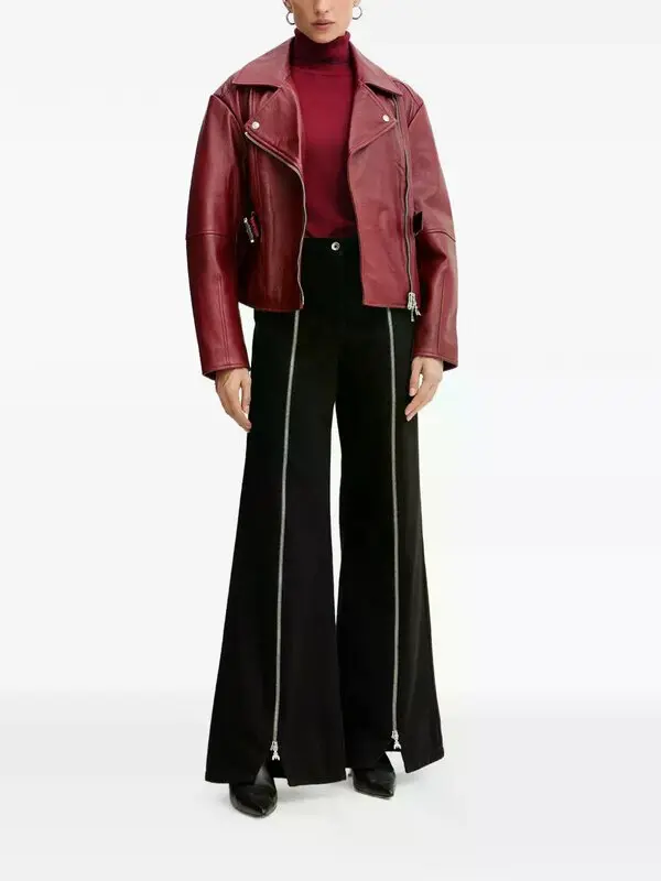 Patrizia Pepe Zip-detail Wide Leg Jeans