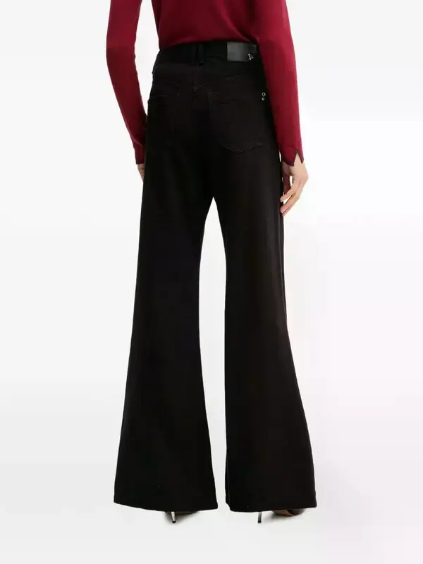 Patrizia Pepe Zip-detail Wide Leg Jeans