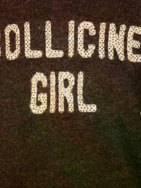 MC2 SAINT BARTH Strass Embellished Sweater - Brown