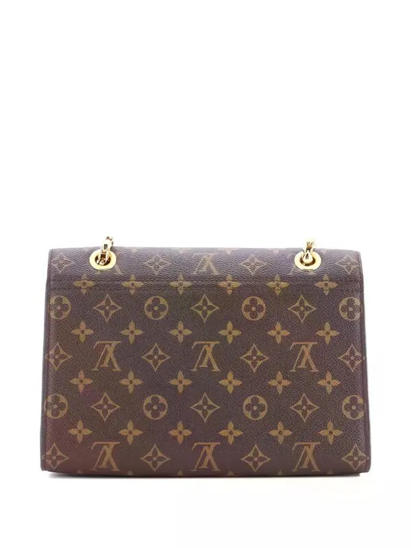 LOUIS VUITTON Victoire Handbag Monogram Canvas And Leather Shoulder Bag - Brown