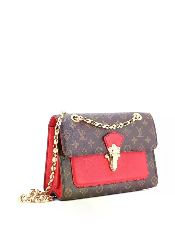 LOUIS VUITTON Victoire Handbag Monogram Canvas And Leather Shoulder Bag - Brown