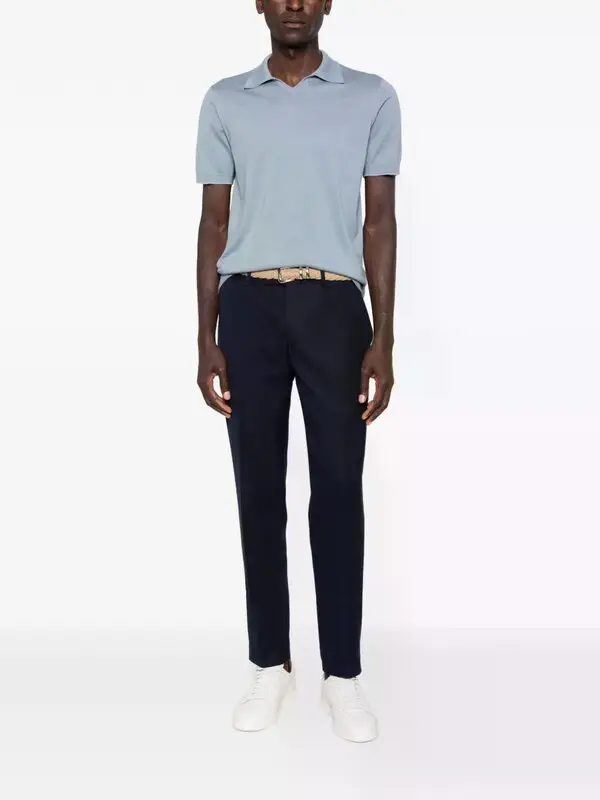 Brunello Cucinelli V-neck Short-sleeve Top - Blue