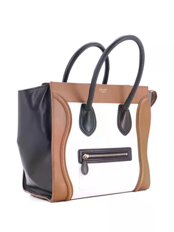 Celine Tricolor Leather Luggage Mini Tote Bag - Multicolour