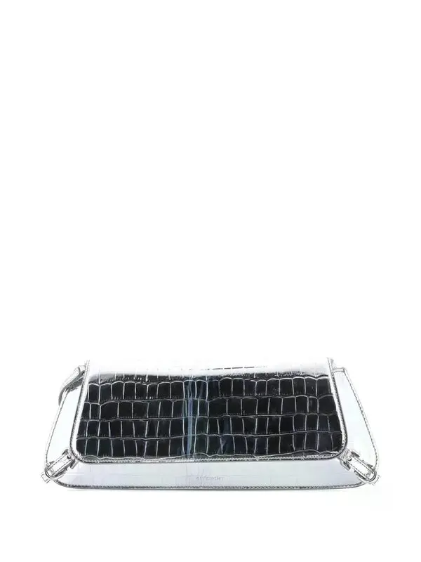 Givenchy Voyou Embossed Clutch Bag - Silver