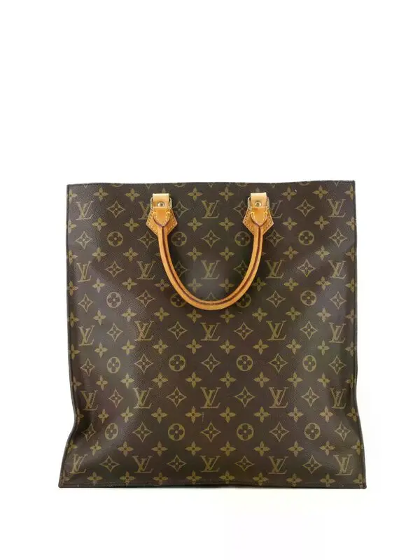 LOUIS VUITTON Vintage Sac Plat Monogram Tote Bag - Brown