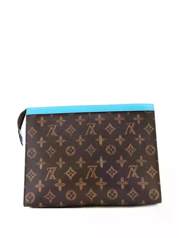LOUIS VUITTON Pochette Voyage No.7 Trunk L'oeil Vintage Monogram Canvas Mm Clutch Bag