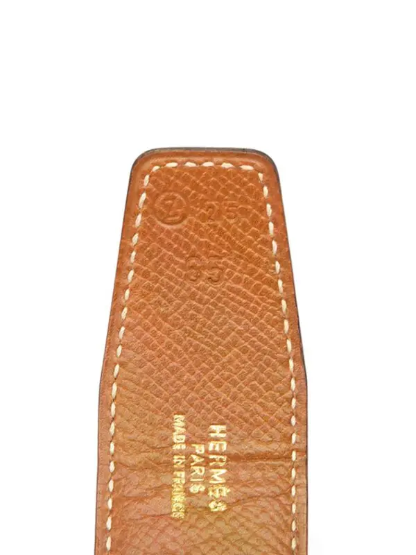 Hermès 1996 Box Calf Horse Buckle Belt