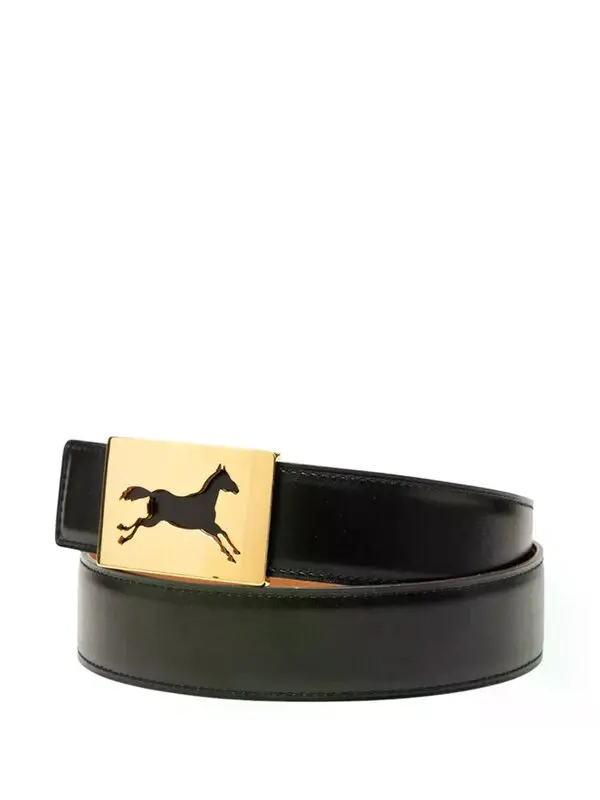 Hermès 1996 Box Calf Horse Buckle Belt