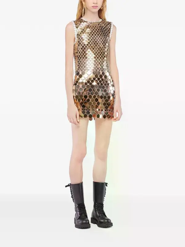Rabanne Stud Assembly Mini Dress
