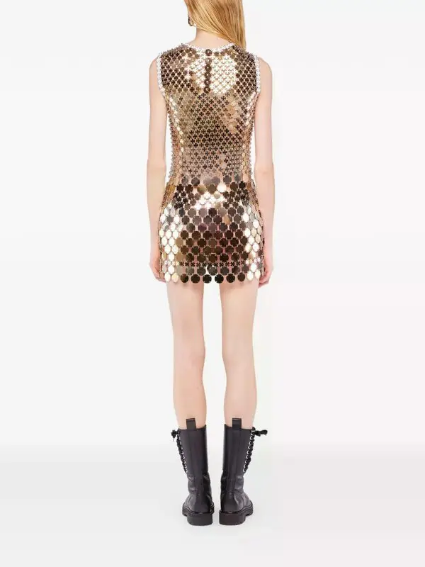 Rabanne Stud Assembly Mini Dress