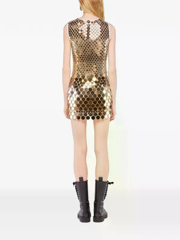 Rabanne Stud Assembly Mini Dress