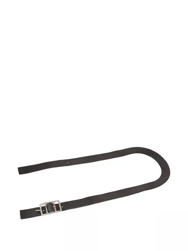 CAROL CHRISTIAN POELL Tanned Buckle Belt - Black