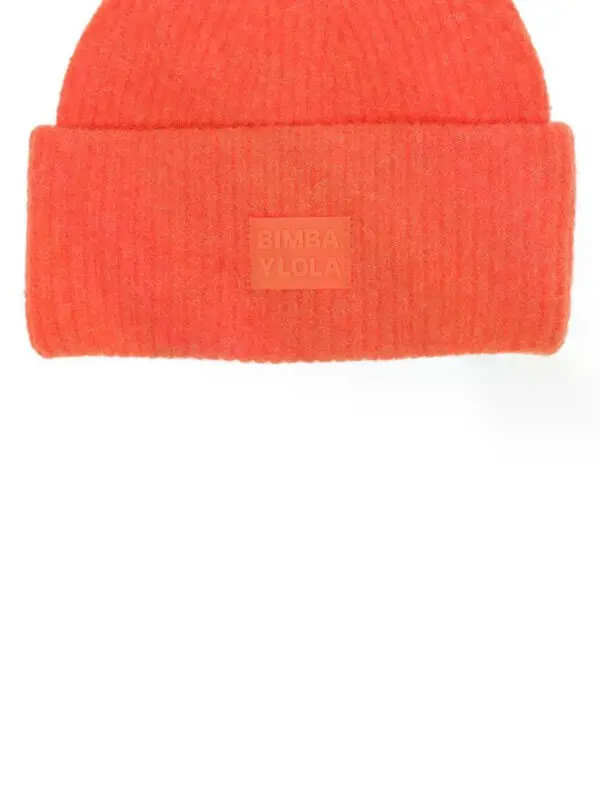 Bimba Y Lola Logo Patch Ribbed Beanie