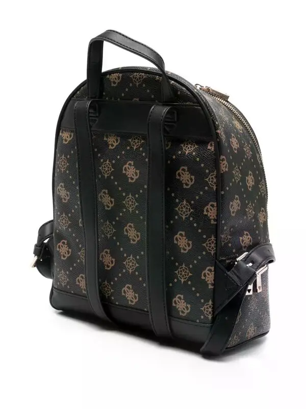 Guess Monogram Backpack With Zip Fastening In Brown - 10  display picture 3