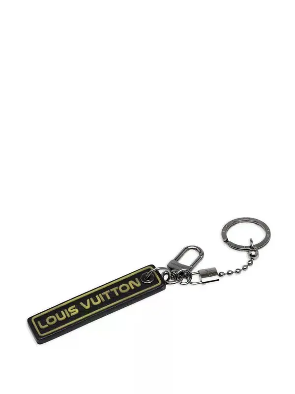LOUIS VUITTON Taurillon Porte Cles Tab Holder Bag Charm Keychain - Black