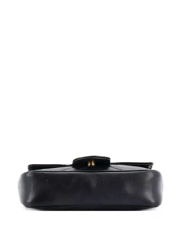 Gucci Gg Marmont Flap Super Mini Crossbody Bag - Black