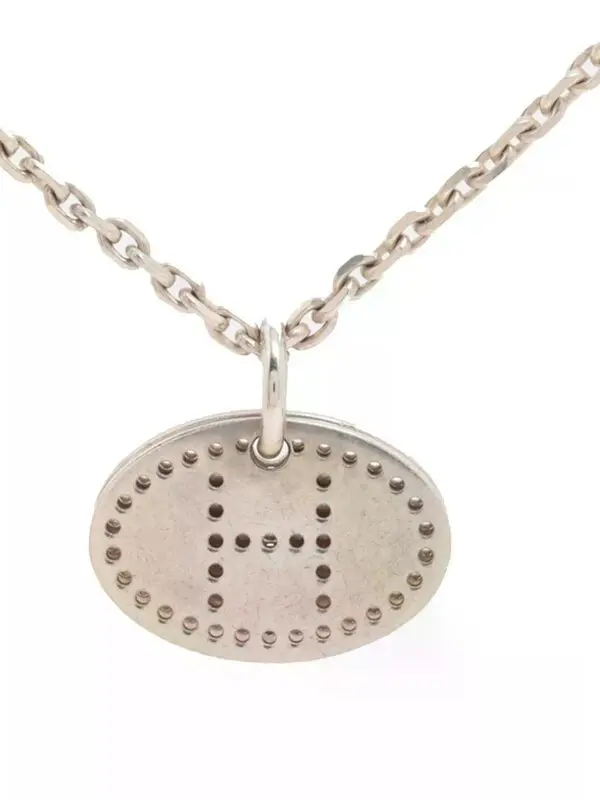 Hermès Sterling Evelyne Eclipse Pendant Necklace - Silver