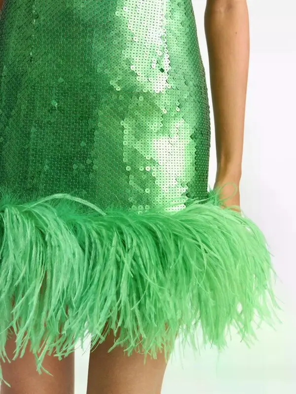 16Arlington Sior Sequin Feather Dress