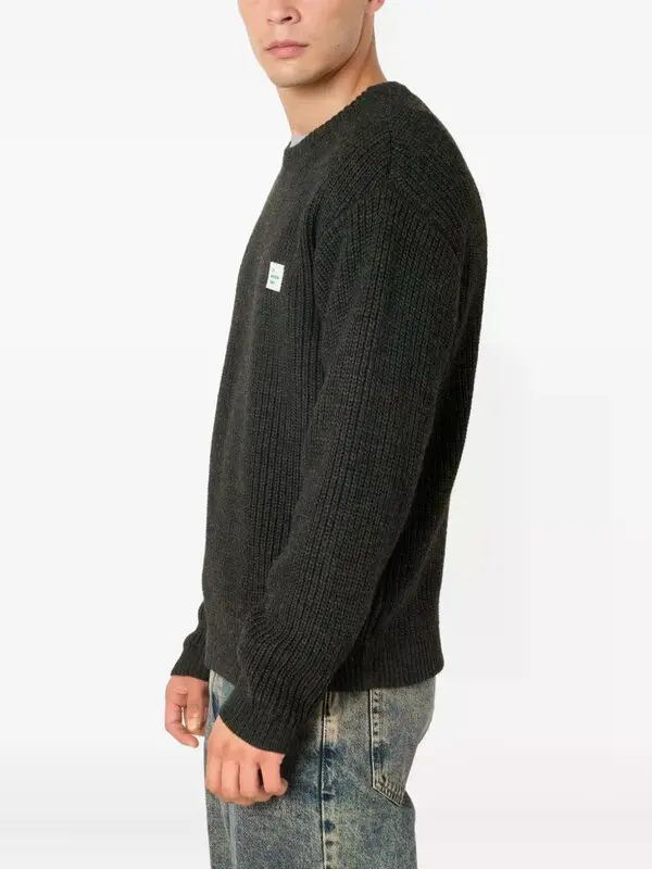 American Vintage Ribbed Logo-patch Sweater