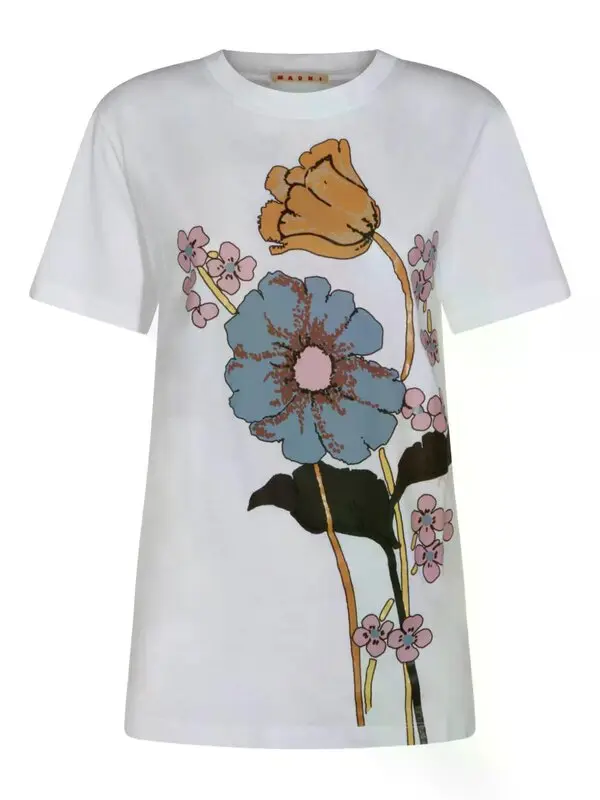 Marni Floral-print T-shirt - White