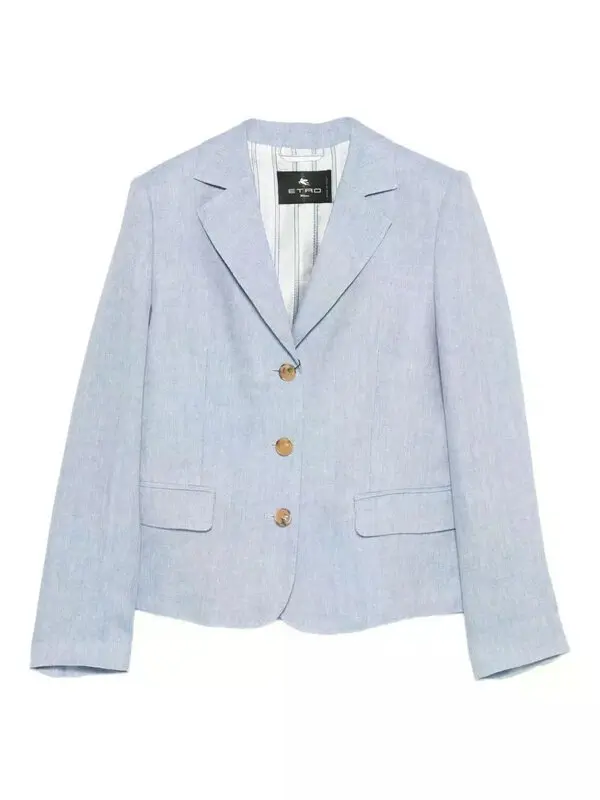 Etro Linen Blazer - Blue