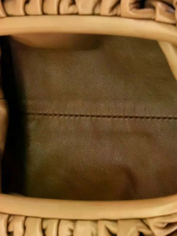 Bottega Veneta The Pouch Leather Mini Crossbody Bag - Brown