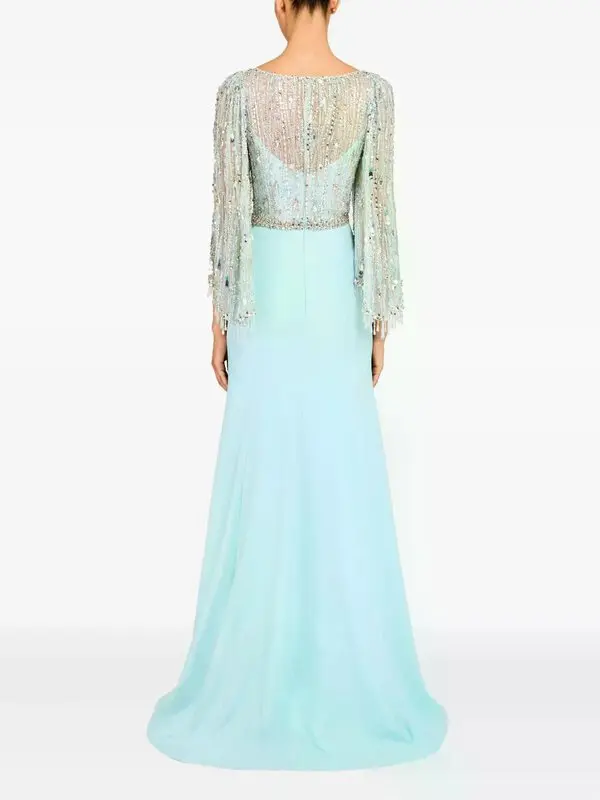 Jenny Packham Wanderlust Embellished Maxi Dress - Blue