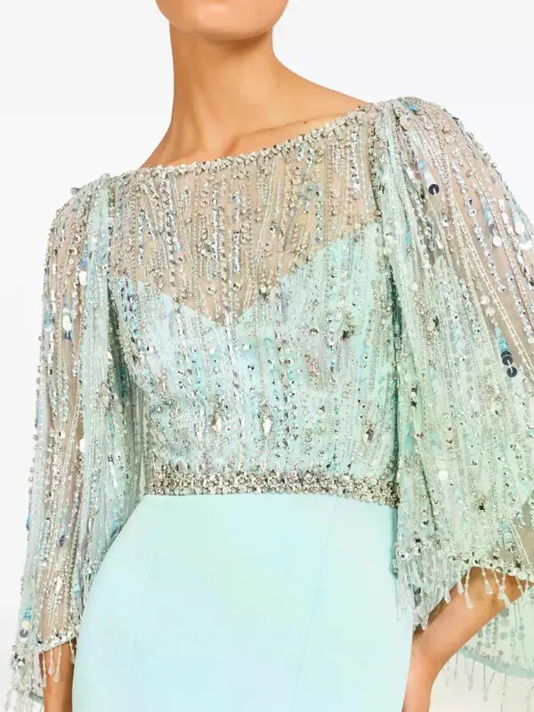 Jenny Packham Wanderlust Embellished Maxi Dress - Blue