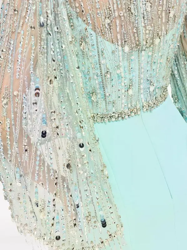 Jenny Packham Wanderlust Embellished Maxi Dress - Blue