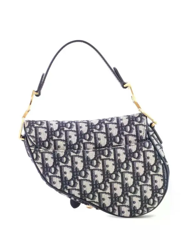 Dior Saddle Oblique Canvas Mini Shoulder Bag - Blue