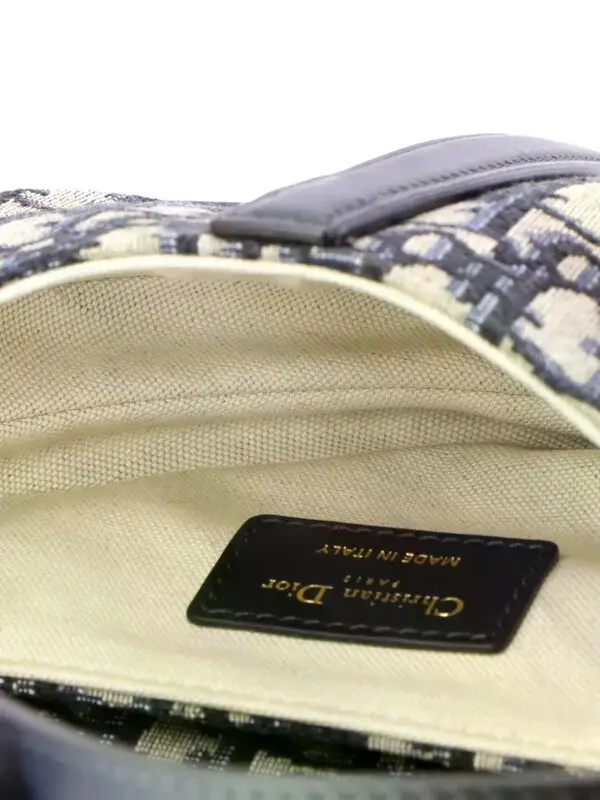 Dior Saddle Oblique Canvas Mini Shoulder Bag - Blue