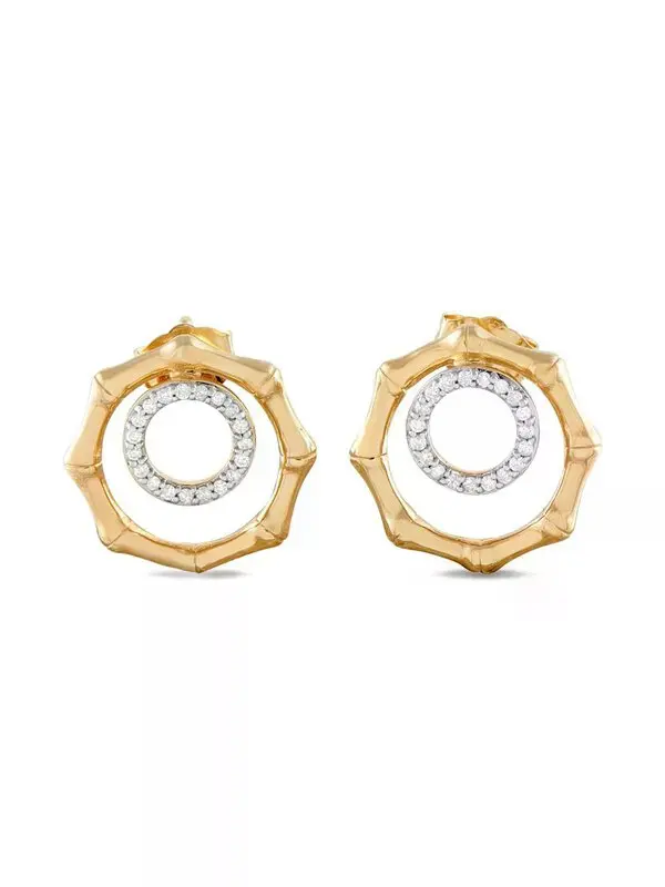 LB EXCLUSIVE 14k Yellow Diamond Octagon Earrings - Gold
