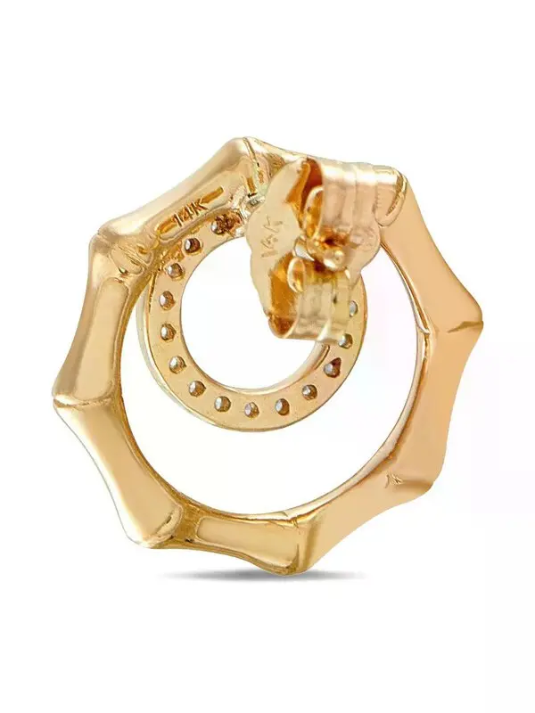 LB EXCLUSIVE 14k Yellow Diamond Octagon Earrings