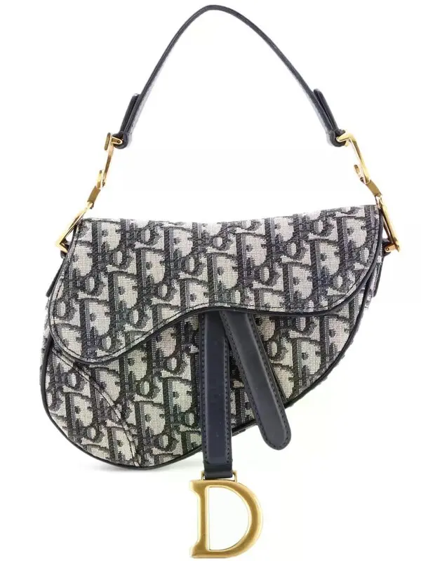 Dior Saddle Handbag Oblique Canvas Mini Shoulder Bag - Blue