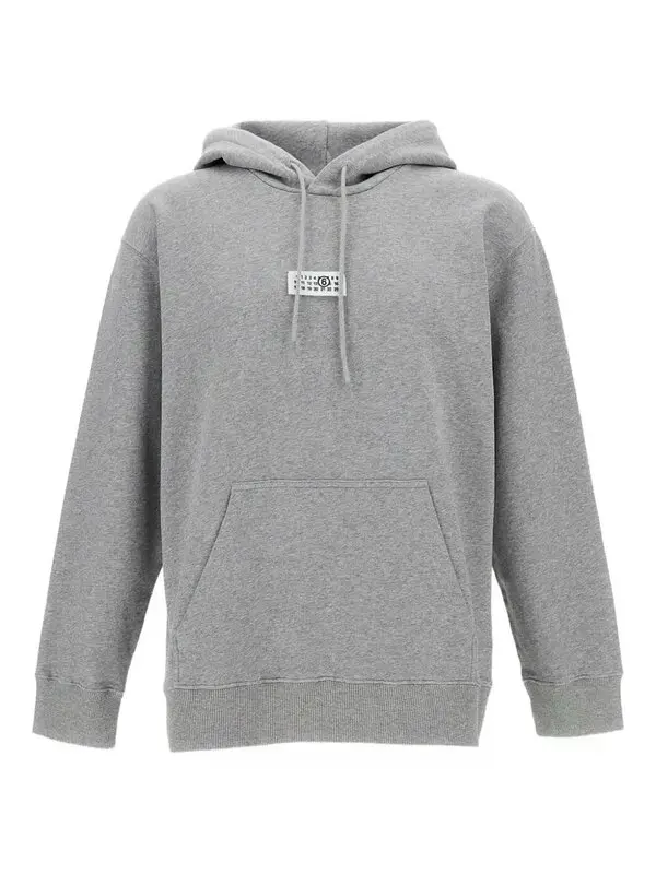 MAISON MARGIELA Front-pocket Ribbed-trim Hoodie - Grey