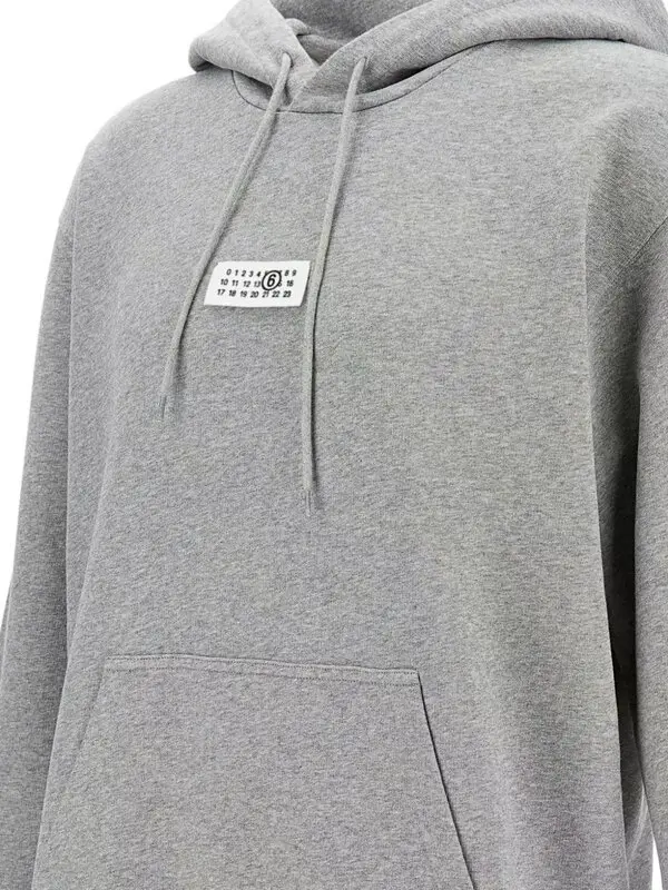MAISON MARGIELA Front-pocket Ribbed-trim Hoodie - Grey