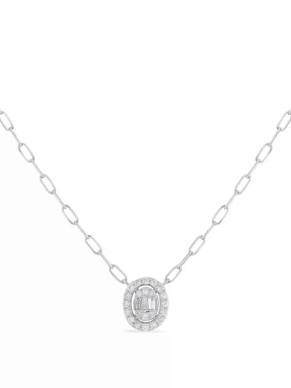 LB EXCLUSIVE 14k White Gold Diamond Pendant Necklace - Silver