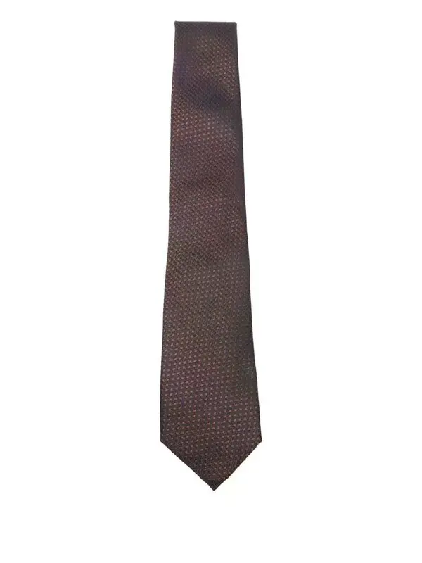 Canali Textured Neck Tie - Brown