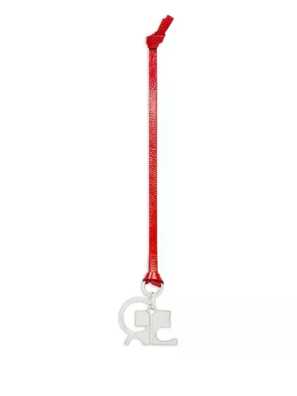 COURREGES Logo-charm Keyring - Red